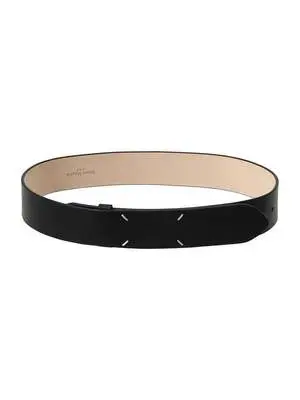MAISON MARGIELA Maison Margiela Leather Belt With Four-Needle Logo