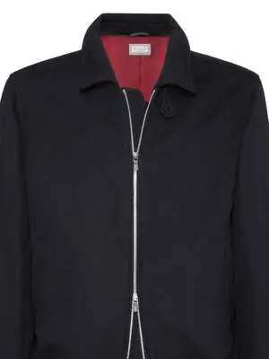 Brunello Cucinelli Wool Bomber Jacket - Black