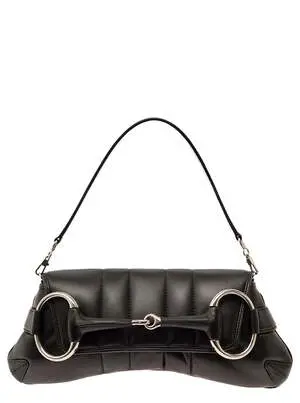 Gucci Medium Shoulder Bag With Maxi Horsebit In Leather - Multicolor