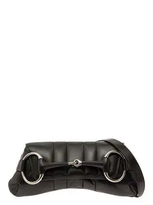 GUCCI GUCCI Medium Shoulder Bag With Maxi Horsebit In Leather