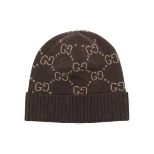 Gucci Monogrammed Beanie - Brown