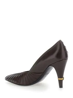 Versace Pump Leather Brown Leather Pumps