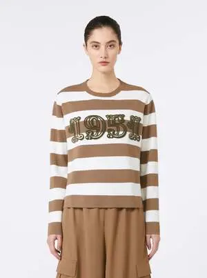Max Mara Viterbo" Striped Wool Sweater - Multicolor