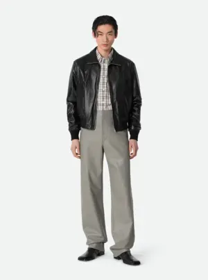 Bottega Veneta Leather Bomber Jacket