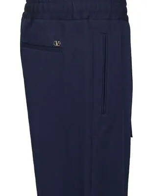 Valentino Garavani Classic Pleated Cotton Trousers - Blue