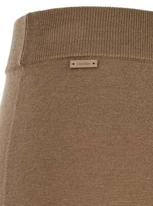 Max Mara Nigeria Wool Wide Leg Pants - Brown