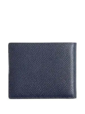 Valentino Garavani Vlogo Signature Grainy Calfskin Bi-fold Wallet - Blue