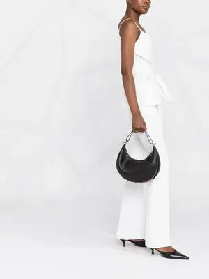 Fendi Logo Hobo Bag - Black