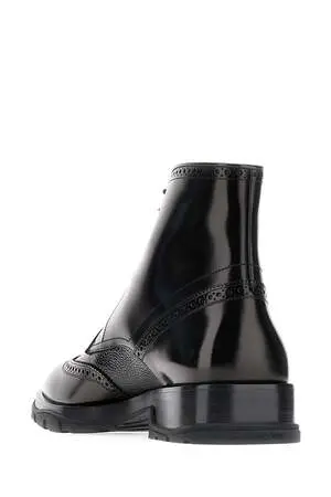 Alexander McQueen Lace-up Leather Boots