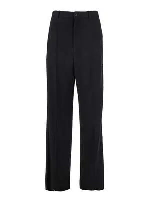 Balenciaga Wool Blend Tailored Pants - Multicolor