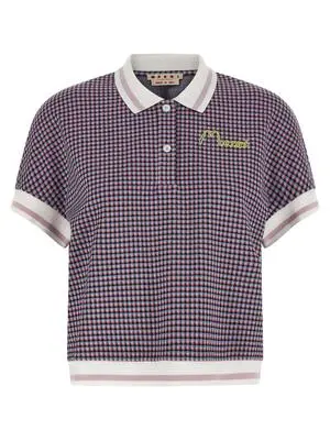 Marni Checkered Polo Shirt - Multicolor
