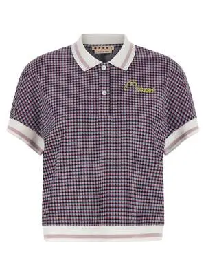 Marni Checkered Polo Shirt - Multicolor