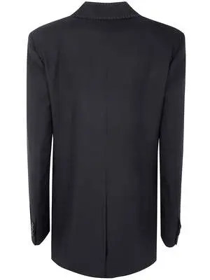 Marni Wool Blazer With Contrast Stitching