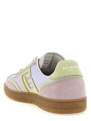 Balmain Swan Suede And Mesh Sneakers - Multicolor