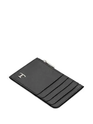 TOD'S Leather Card Holder With Zip