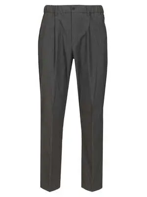 Herno Tech-merino Trousers With Drawstring Waist - Gray