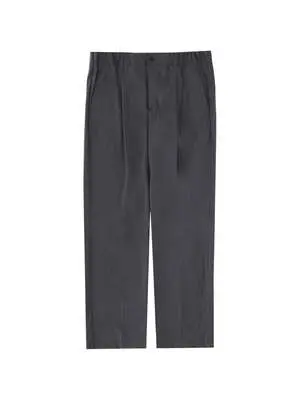 Herno Tech-merino Trousers With Drawstring Waist - Gray