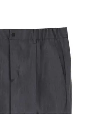 Herno Tech-merino Trousers With Drawstring Waist - Gray