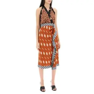 Dries Van Noten Patchwork Midi Dress