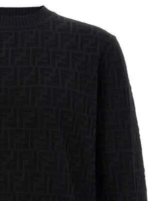 Fendi Ff Jacquard Crew Neck Sweater