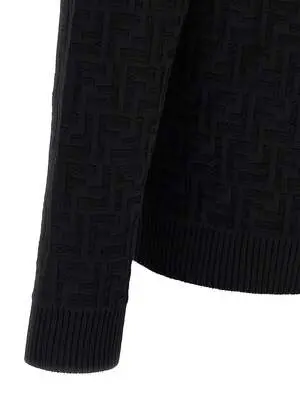 Fendi Ff Jacquard Crew Neck Sweater