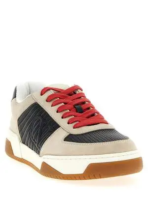 Valentino Garavani Suede And Leather "sparry" Sneakers - Multicolor