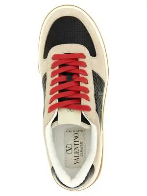 Valentino Garavani Suede And Leather "sparry" Sneakers - Multicolor