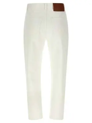 Victoria Beckham High Waist Straight Leg Crop Jeans