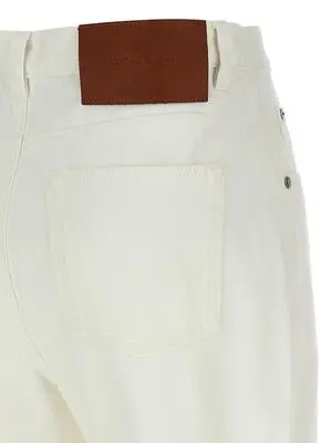 Victoria Beckham High Waist Straight Leg Crop Jeans