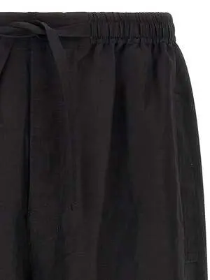 LEMAIRE Linen Viscose Blend Pyjama Pants - Black