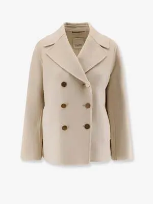 Max Mara Double-breasted Wool Coat - Multicolor