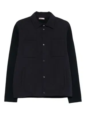 Herno Cotton Jacket With Knitted Sleeves - Multicolor