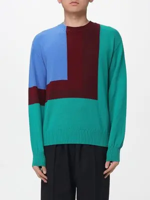 Loewe Geometric Color Block Crew Neck Sweater - Red