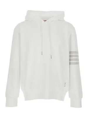 Thom Browne Cotton Hooded Sweatshirt With 4-bar Logo - Multicolor