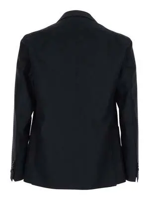 Tagliatore Montecarlo Single-breasted Wool And Silk Blend Jacket - Multicolor