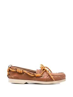 GOLDEN GOOSE Leather Lace-up Loafers - Multicolor