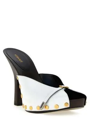 Versace Sassi Patent Leather Clogs