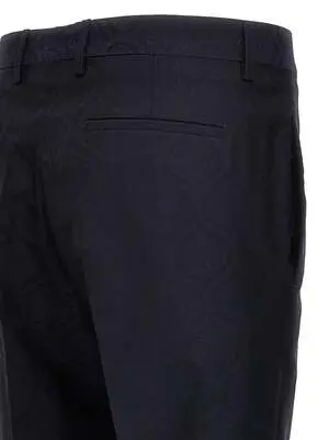 Etro Jacquard Cotton Wool Slim Fit Trousers