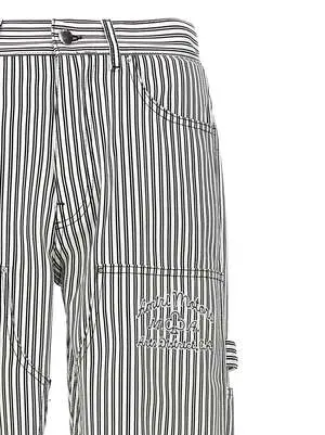 Amiri Carpenter Pants With Striped Pattern And Logo Embroidery