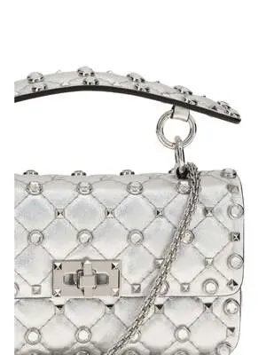 Valentino Garavani Rockstud Handbag In Laminated Leather