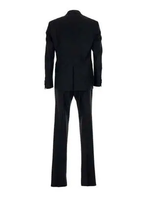 Tagliatore Double-breasted Suit With Peak Revers In Wool For - Multicolor