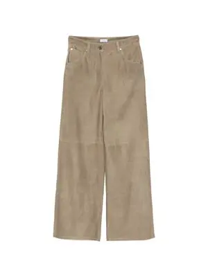 Brunello Cucinelli Paneled Leather Trousers - Multicolor