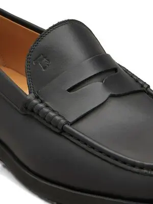 TOD'S Light Leather Penny Loafers