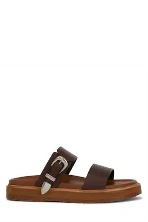 Celine Leather Mules With Buckle Detail