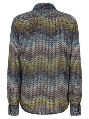 Missoni Lamé Viscose Shirt With Micro Sequins - Multicolor