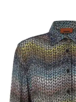 Missoni Lamé Viscose Shirt With Micro Sequins - Multicolor