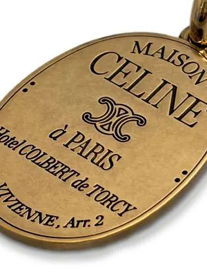Celine Gold-tone Oval Pendant Maison Charm