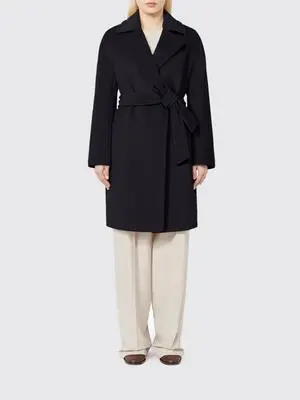 Max Mara Wool Wrap Coat - Black