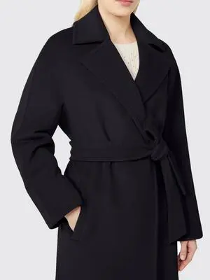 Max Mara Wool Wrap Coat - Black