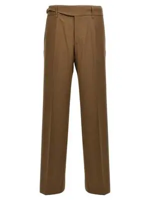 Dolce & Gabbana Tailored Virgin Wool Blend Trousers - Brown